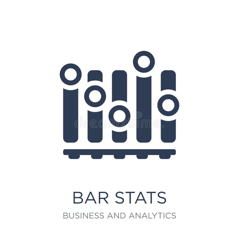 Icono Del Stats De La Barra Icono Plano De Moda Del Stats De La Barra ...