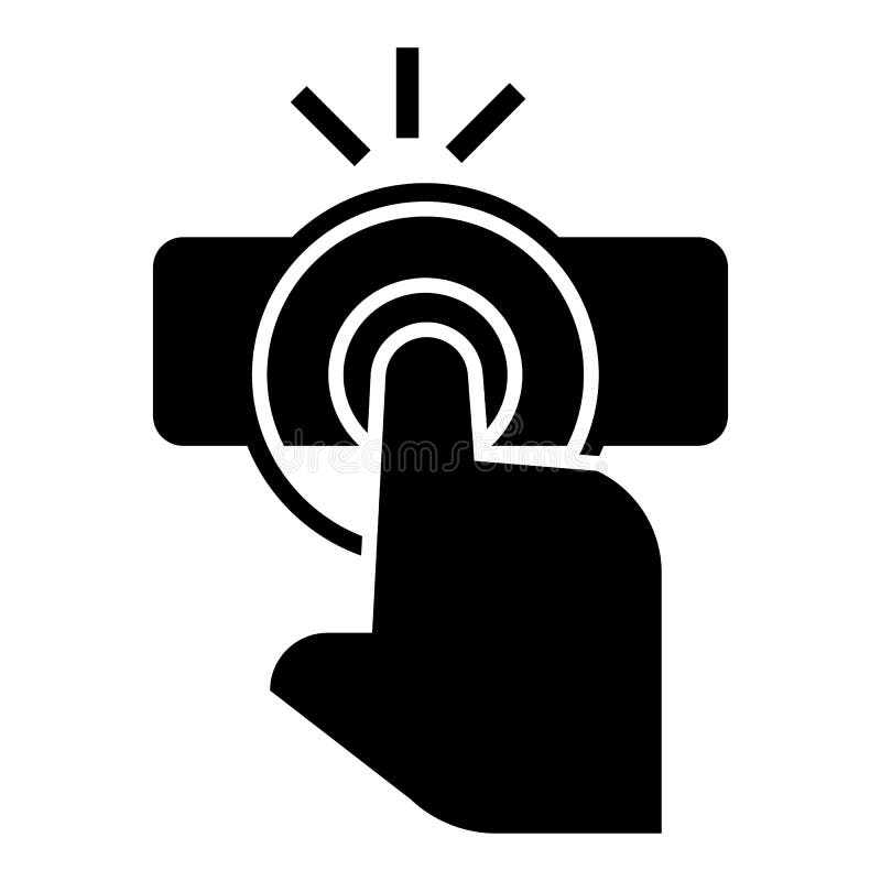 Icono Del Tacto Del Finger, Estilo Simple Ilustración del Vector ...