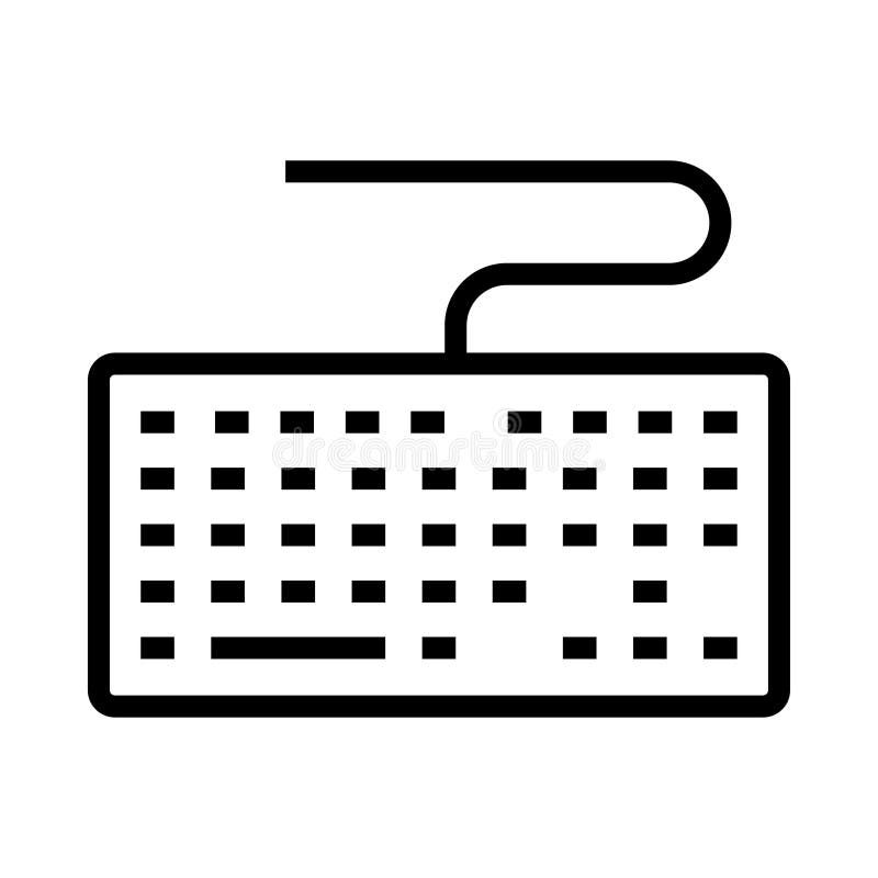 Icono del teclado ilustración del vector. Ilustración de ordenador ...