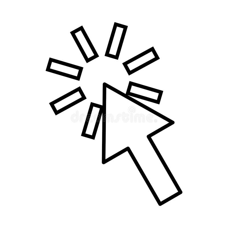 Icono Del Tecleo, Estilo Del Esquema Stock de ilustración - Ilustración ...