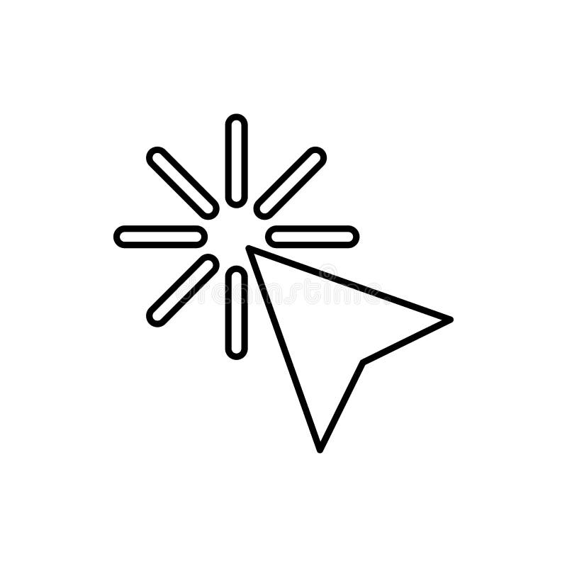 Icono Del Tecleo, Estilo Del Esquema Stock de ilustración - Ilustración ...