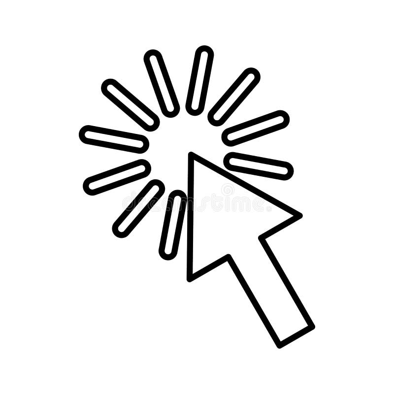 Icono Del Tecleo, Estilo Del Esquema Stock de ilustración - Ilustración ...