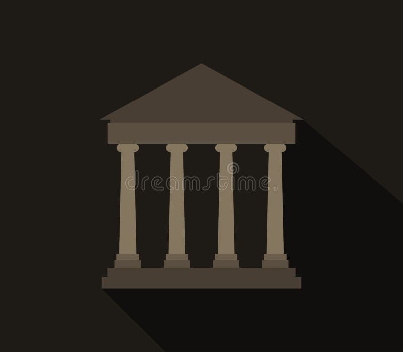 Icono Isométrico Del Templo Griego Ilustrado En Vector Sobre Fondo ...