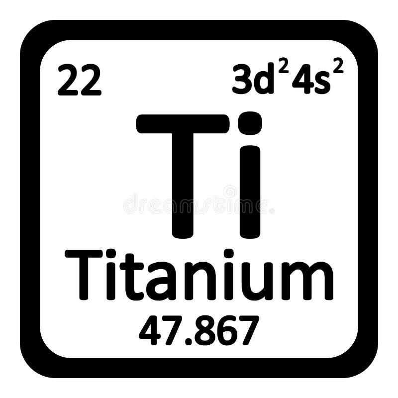 Icono Del Titanio Del Elemento De Tabla Periódica Stock de ilustración ...