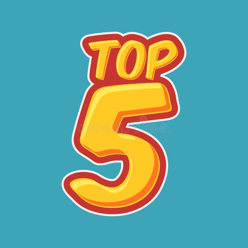 Icono del top 5 ilustración del vector. Ilustración de icono - 101748632