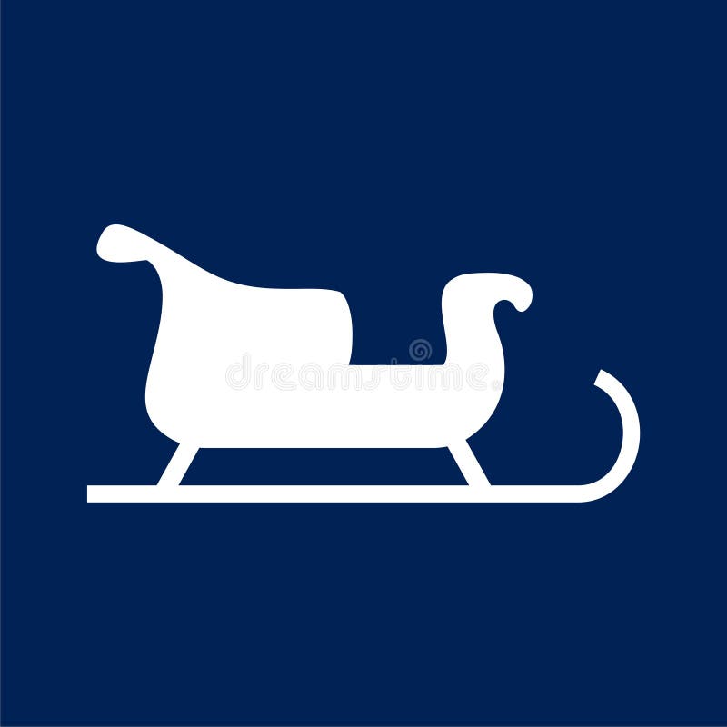 Icono Del Trineo - Ejemplo Del Vector Con La Sombra Larga Ilustración ...