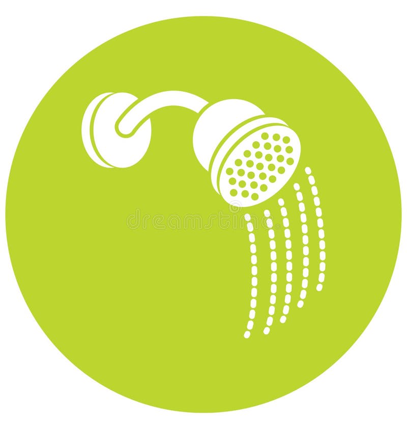 Icono Del Vector Del Aislante De La Ducha Editable Ilustración del ...