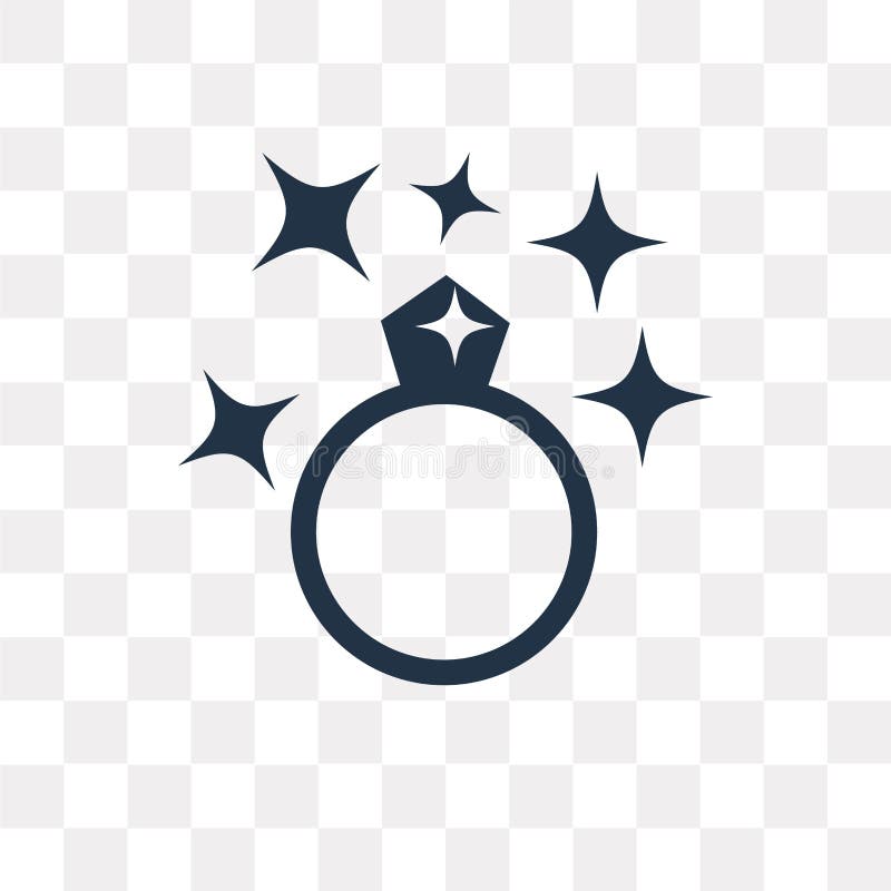 Icono Del Vector Del Anillo De Compromiso Aislado En Fondo Transparente ...