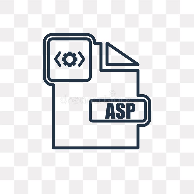 Icono Del Vector Del ASP Aislado En El Fondo Transparente, ASP Linear T ...