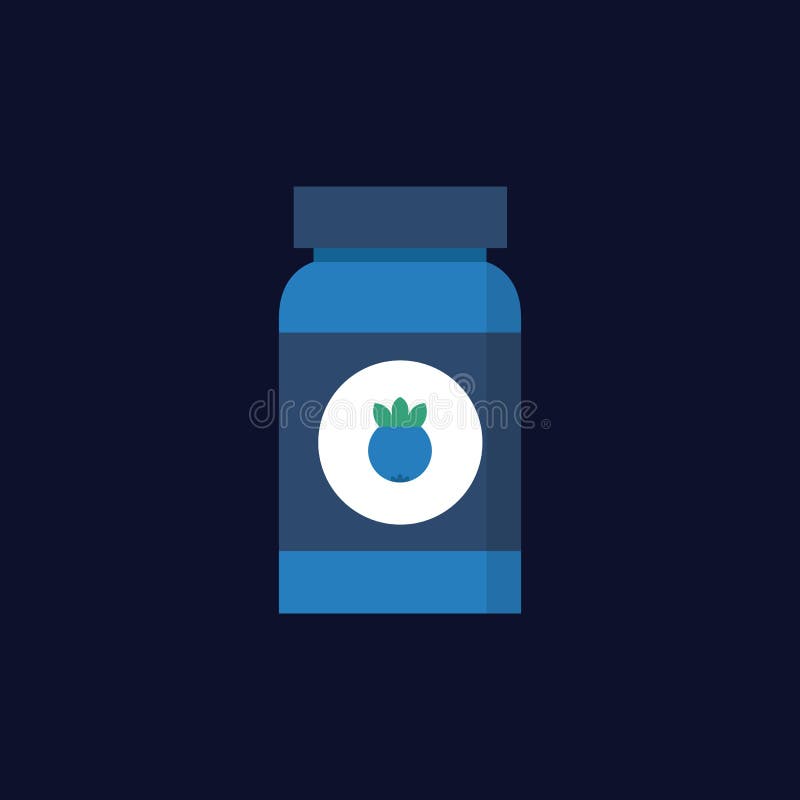 Icono Del Vector Del Atasco Del Arándano Ilustración del Vector ...