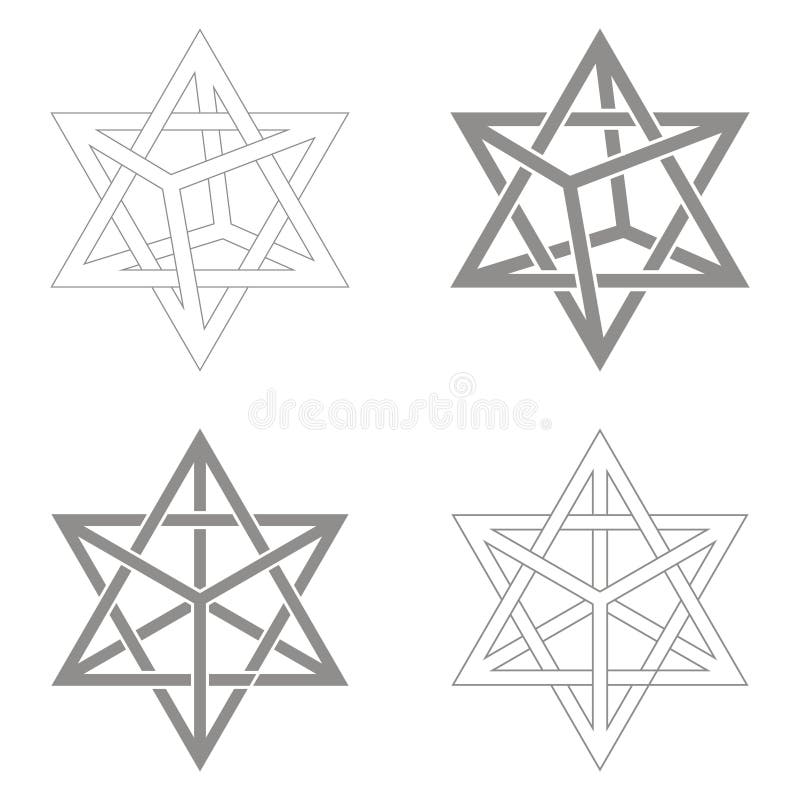 Icono Del Vector Con El Símbolo Merkaba De Kabbalah Ilustración del ...