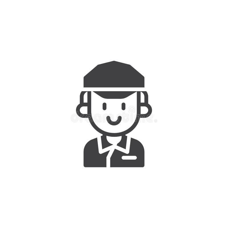 Icono Del Vector Del Courie De La Entrega Ilustración del Vector ...