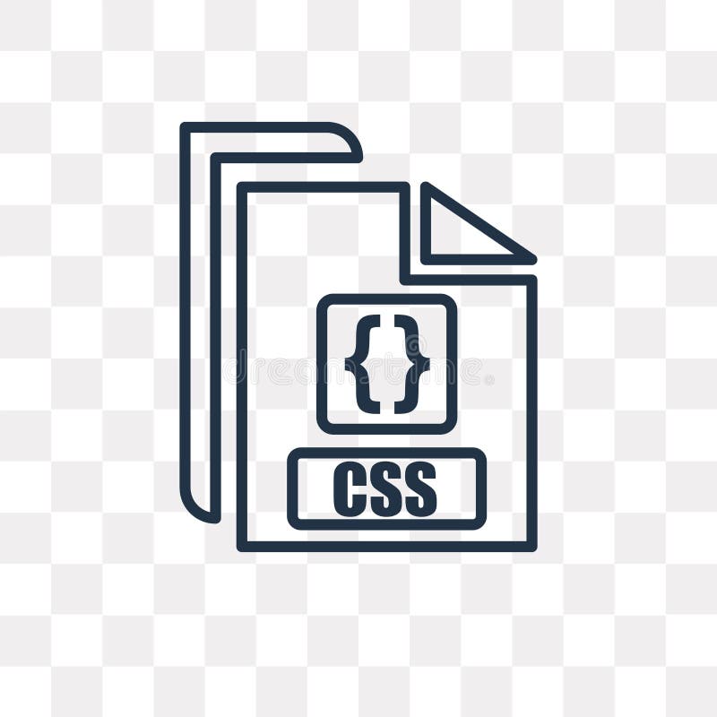 Icono Del Vector Del Css Aislado En El Fondo Transparente, Css Linear T ...