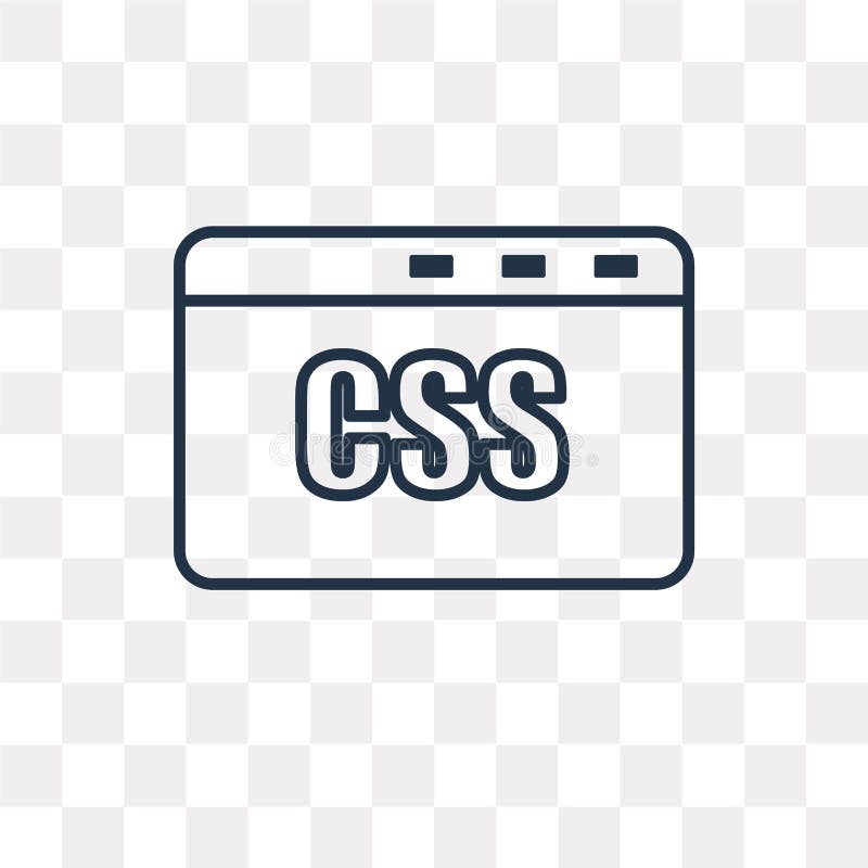 Icono Del Vector Del Css Aislado En El Fondo Transparente, Css Linear T ...