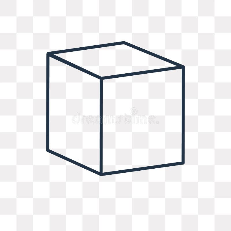 Icono Del Vector Del Cubo Aislado En El Fondo Transparente, Cubo Linear ...