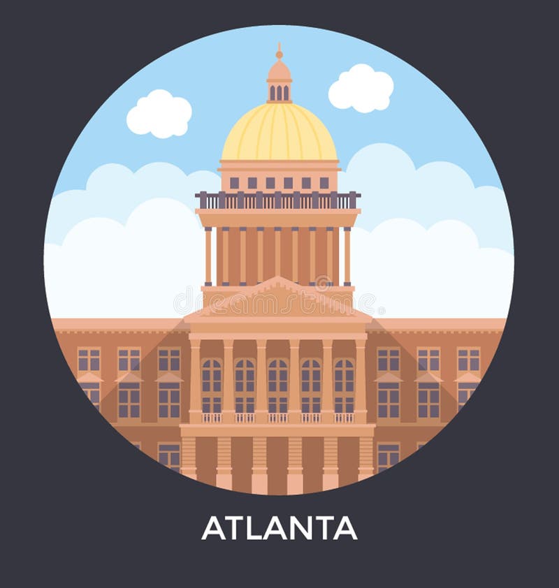 Icono Del Vector De Atlanta Stock de ilustración - Ilustración de ...