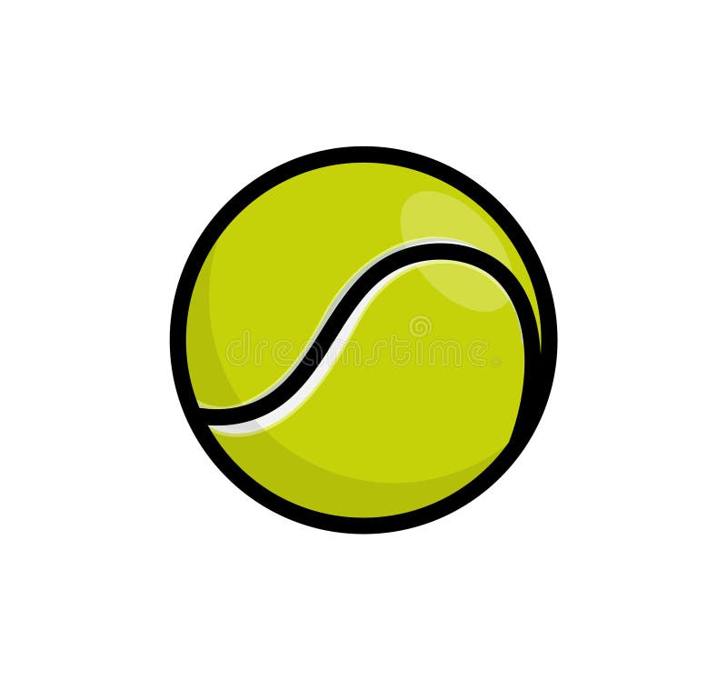 Icono Del Vector De Bola Aislado De Tenis. Icono De La Pelota De Tenis ...