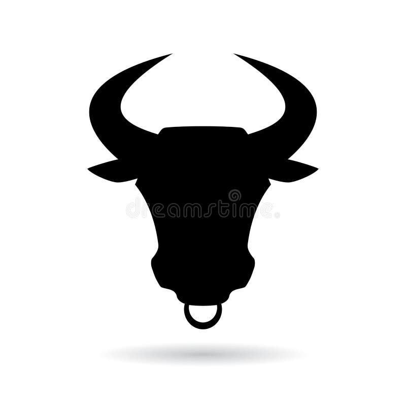 Icono Vectorial De Silueta De Toro Ilustración del Vector - Ilustración ...