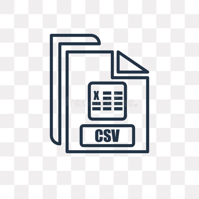 Icono Del Vector De Csv Aislado En El Fondo Transparente, Csv Linear T ...