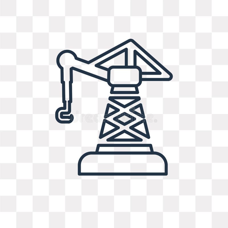 Icono Del Vector De Derrick Facing Right Aislado En Backgro ...