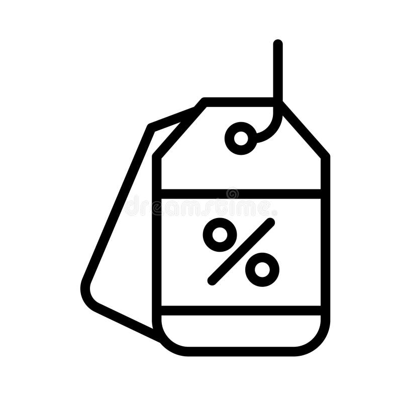 Icono Del Vector De Etiqueta De Descuento. Ilustración del Vector ...