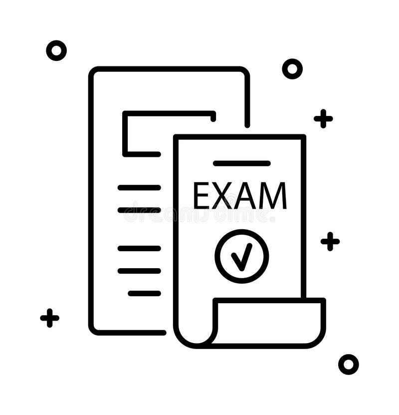 Icono Del Vector De Examen En Fondo Transparente. Icono De Vector De ...