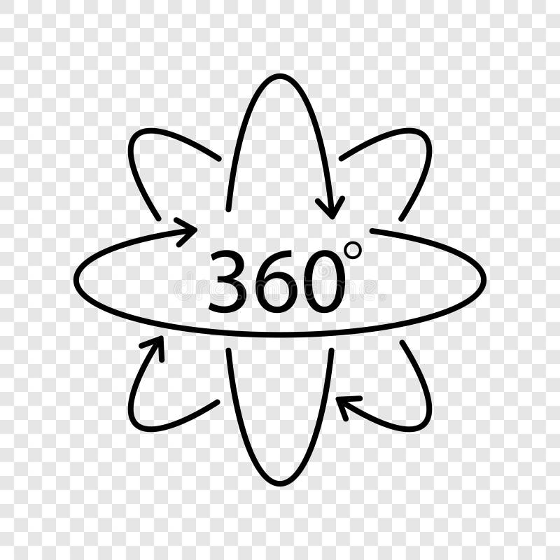 Icono Del Vector De 360 Grados Ilustración del Vector - Ilustración de ...