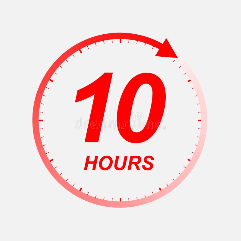 Icono Del Vector De 10 Horas Ilustración del Vector - Ilustración de ...
