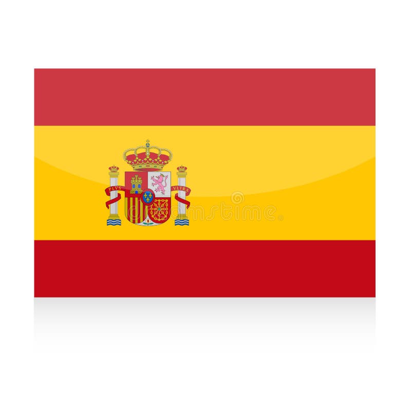 Icono Del Vector De La Bandera De España Stock de ilustración ...