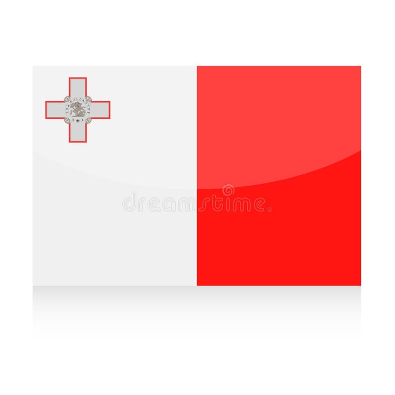 Icono Del Vector De La Bandera De Malta Stock de ilustración ...
