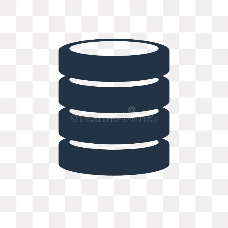 Icono Del Vector De La Base De Datos Aislado En El Fondo Transparente ...