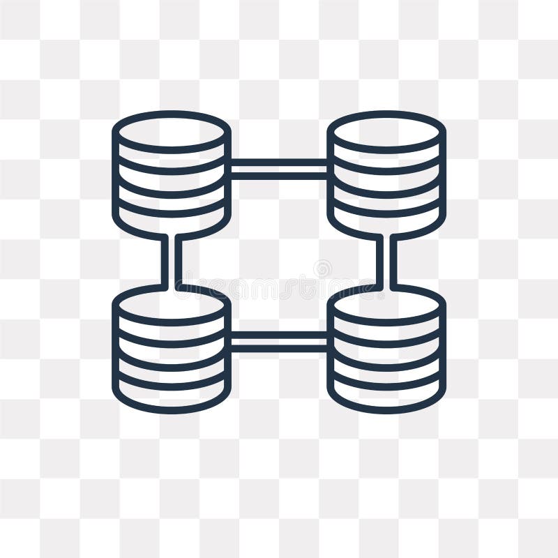 Icono Del Vector De La Base De Datos Aislado En El Fondo Transparente ...