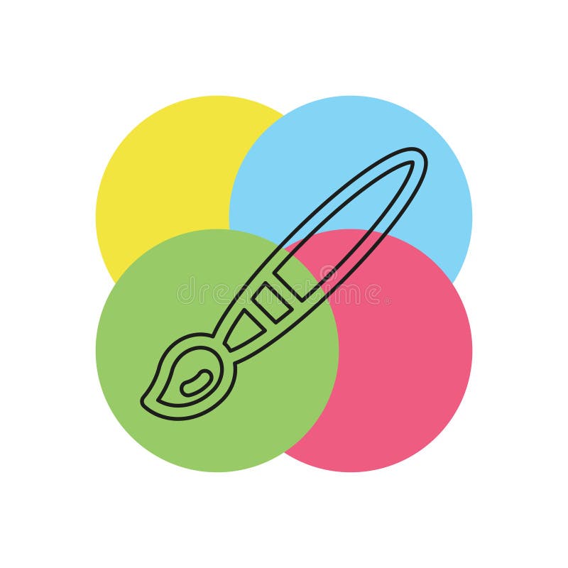 Icono Del Vector De La Brocha Stock de ilustración - Ilustración de ...