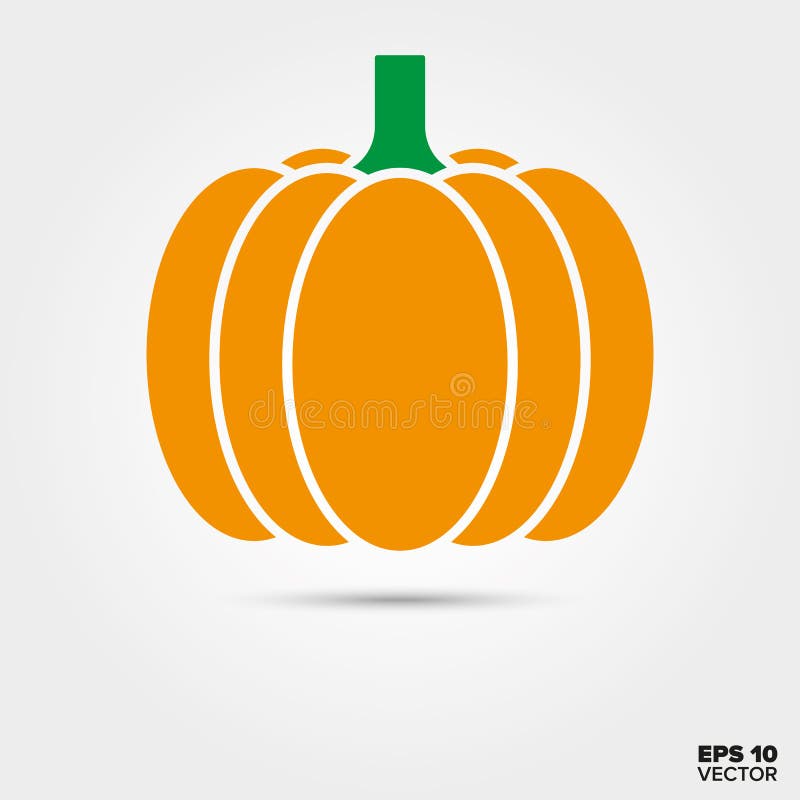 Icono Del Vector De La Calabaza Ilustración del Vector - Ilustración de ...