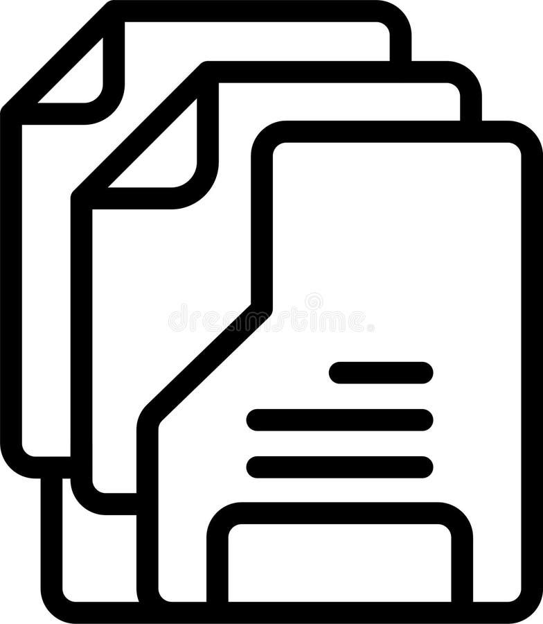 Icono Del Vector De La Carpeta Del Documento Ilustración del Vector ...