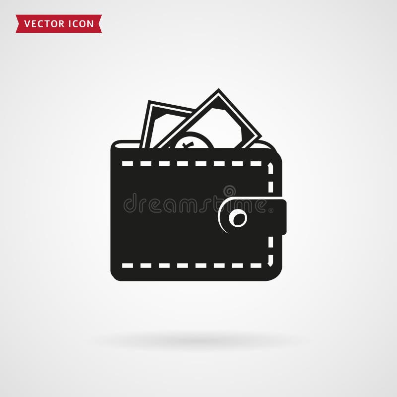 Icono Del Vector De La Cartera Ilustración del Vector - Ilustración de ...