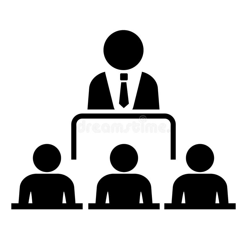 Icono Del Vector De La Conferencia Ilustración del Vector - Ilustración ...