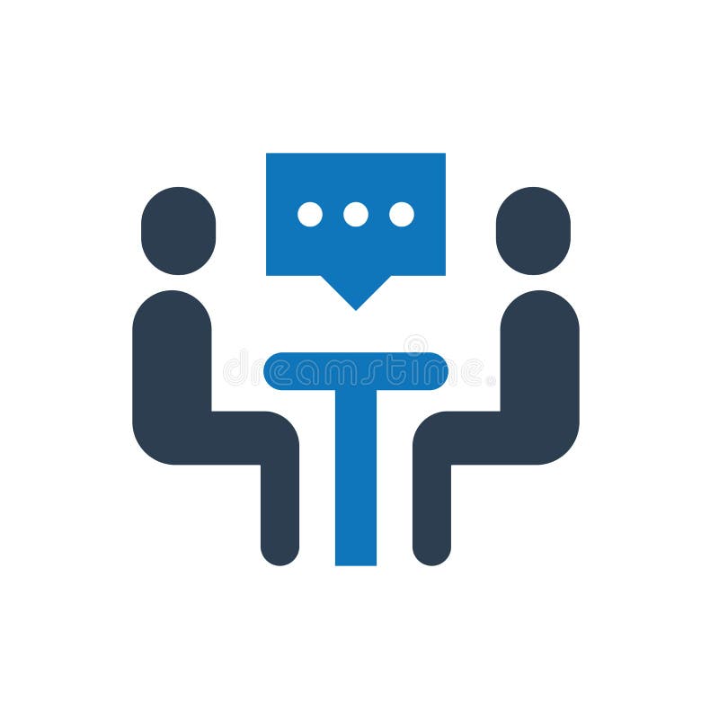 Icono De La Entrevista De Trabajo Ilustración del Vector - Ilustración ...