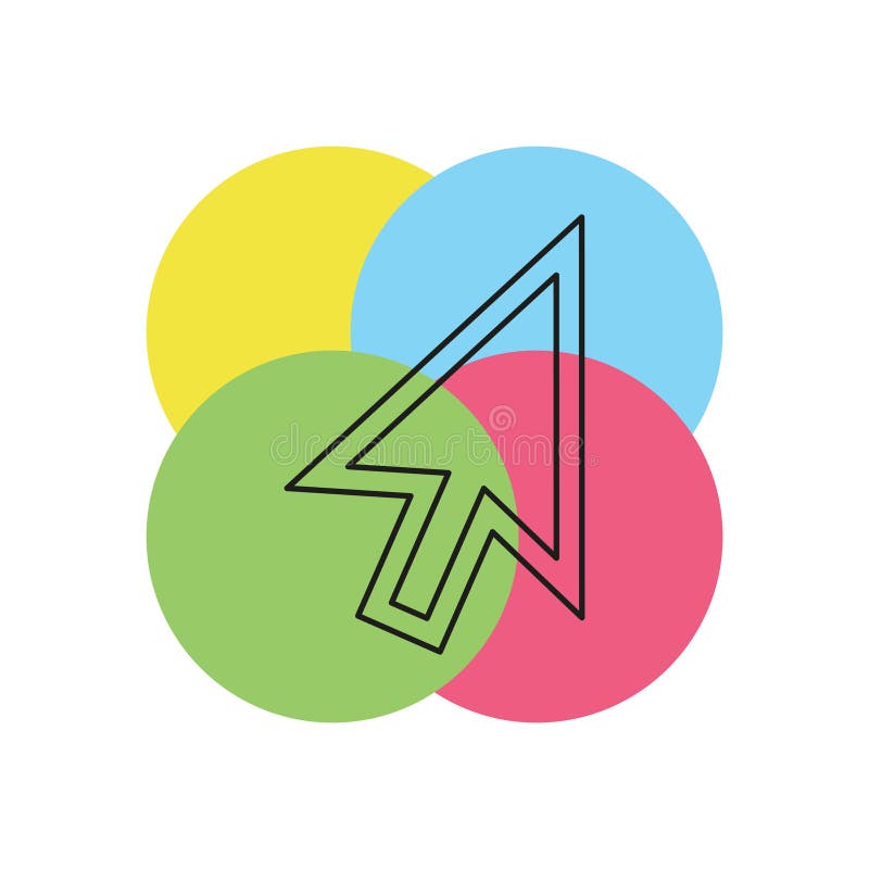 Icono Del Vector De La Flecha Del Cursor Stock de ilustración ...