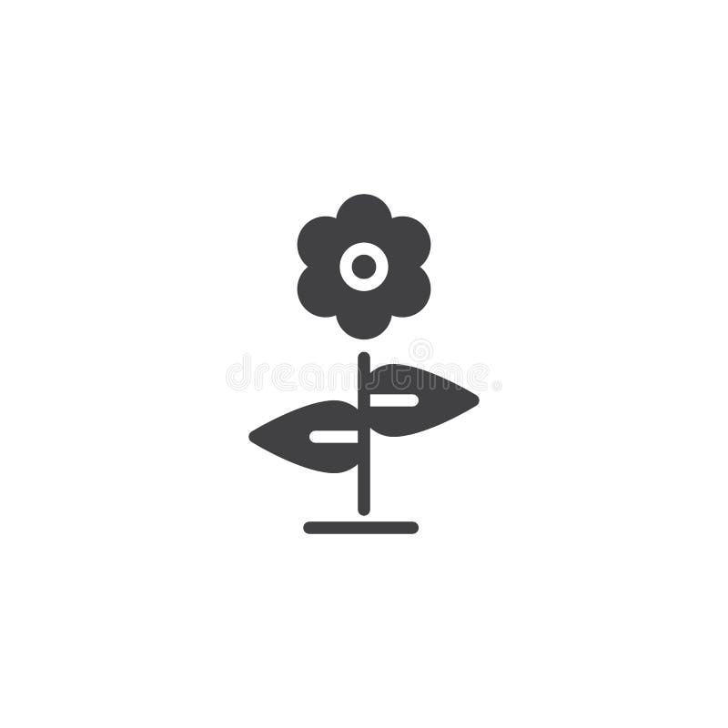 Icono Del Vector De La Flor Ilustración del Vector - Ilustración de ...