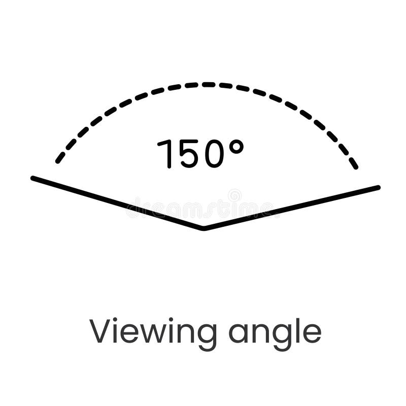 Icono Del Vector De La Línea De ángulo De Visualización Con Trazo ...