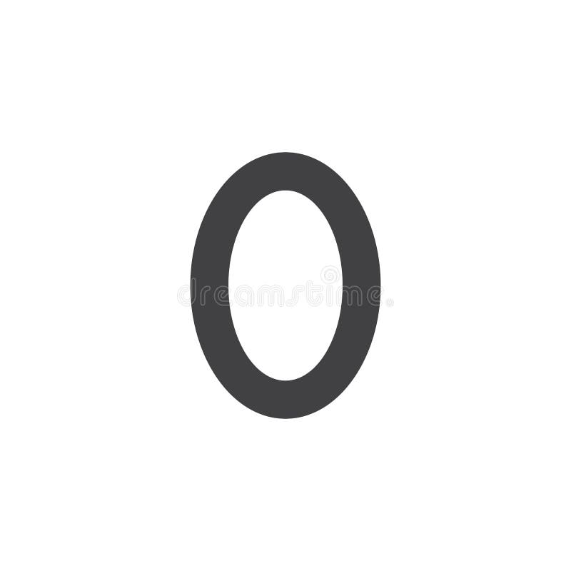 Signo De Omicron. Símbolo Del Alfabeto Griego Con Letra De Omicron ...