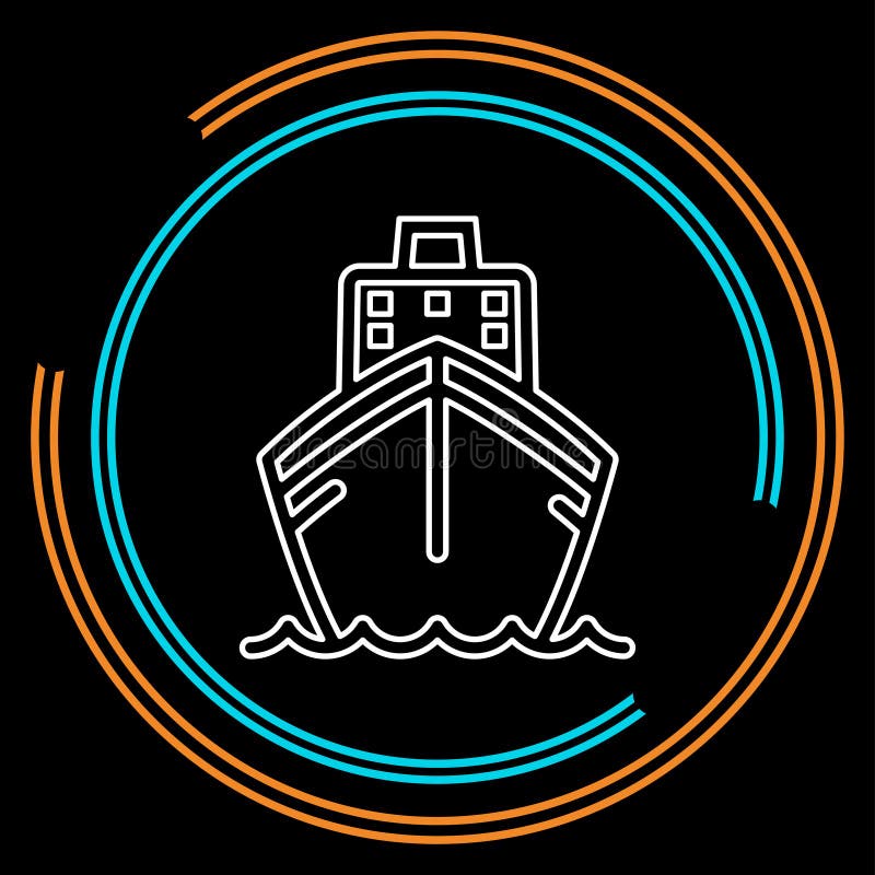 Icono Del Vector De La Nave Ilustración del Vector - Ilustración de ...