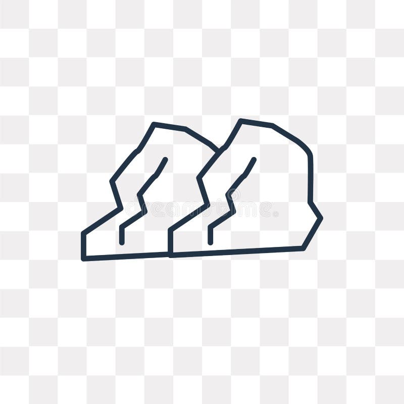 Icono Del Vector De La Roca Aislado En El Fondo Transparente, Roca ...