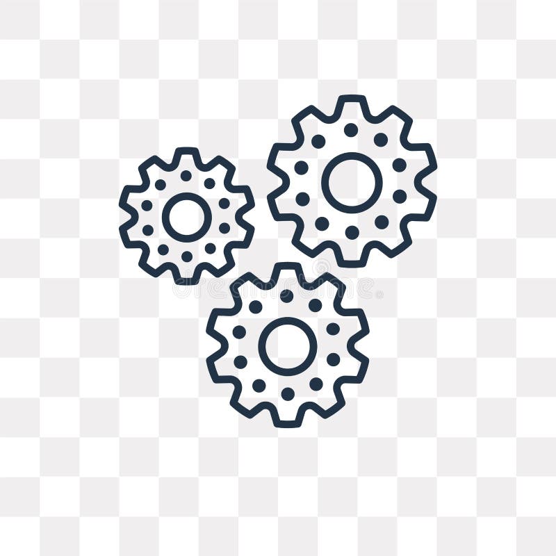 Icono Del Vector De La Rueda Dentada Aislado En El Fondo Transparente ...