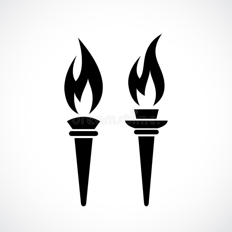 Vector de la antorcha ilustración del vector. Ilustración de antorcha ...