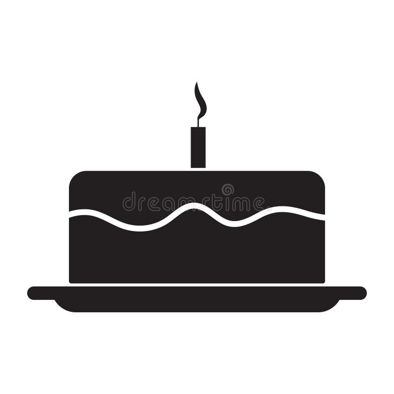 Icono Del Vector De La Torta De Cumpleaños Stock de ilustración ...