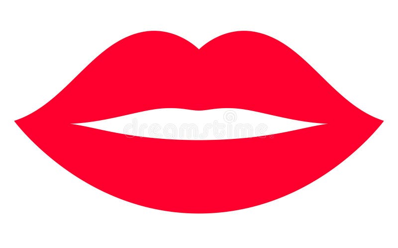 Icono Del Vector De Labios Rojos Ilustración del Vector - Ilustración ...