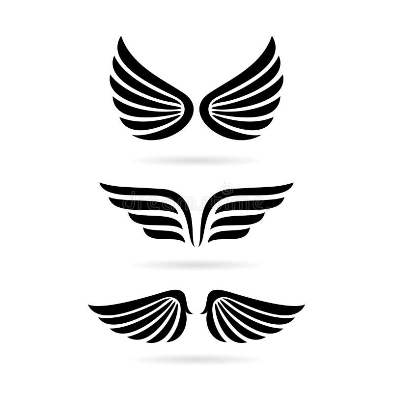 Icono Del Vector De Las Alas Ilustración del Vector - Ilustración de ...