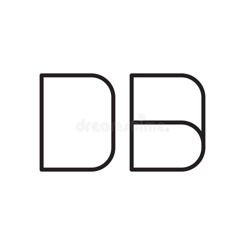 Icono Del Vector De Letra Inicial De Db Ilustración del Vector ...